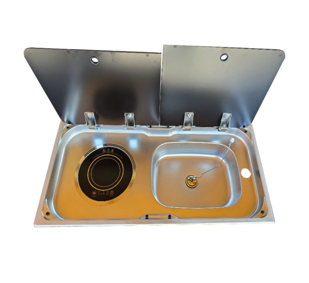 Euro-Grand Caravan Combination 800watt Induction Cooktop Sink with ...
